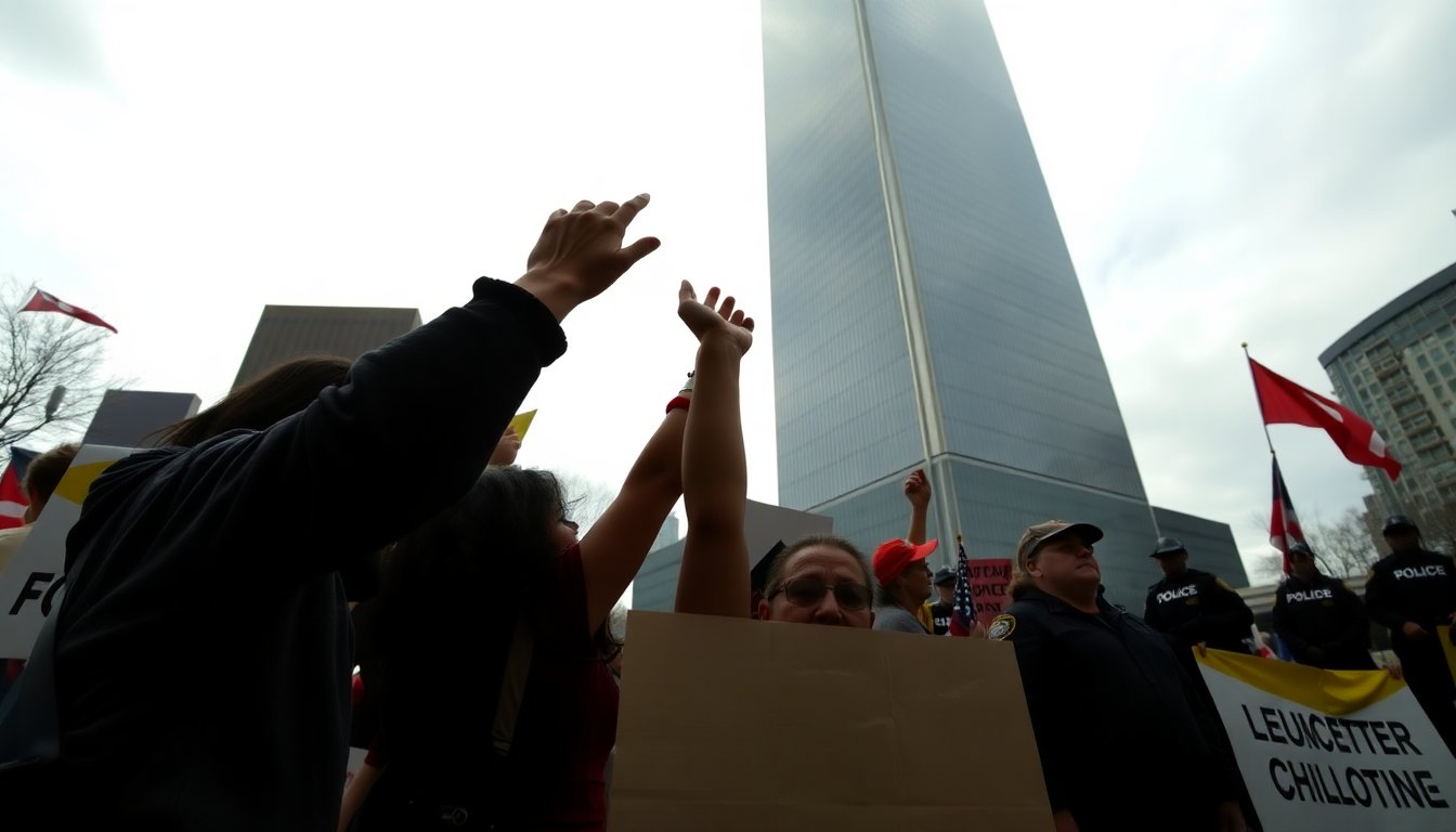 Kristi Noem's World Trade Center Press Conference Ignites Protests ...